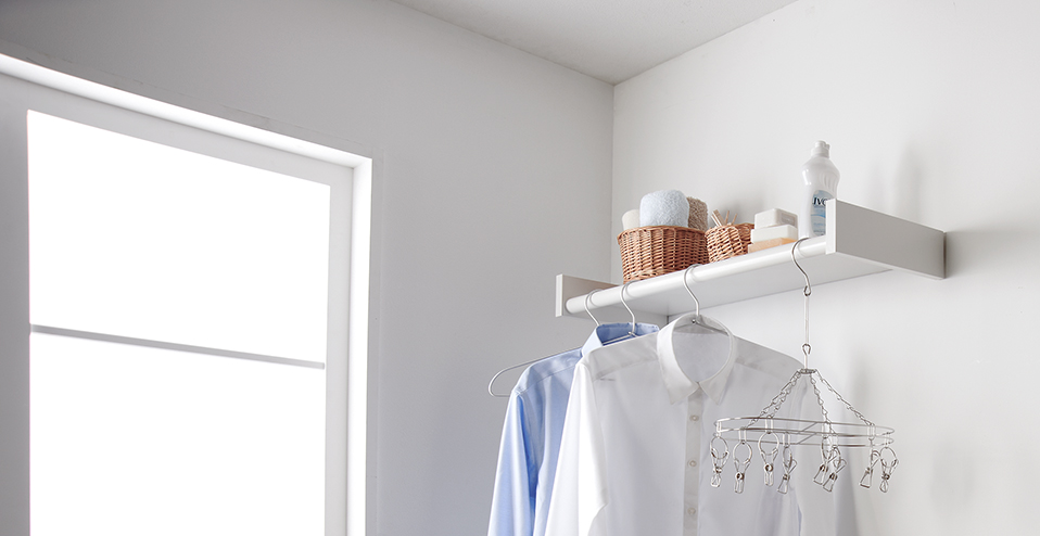 Wally Shelf and laundry rack | Product | Morita Aluminum Industry,inc.